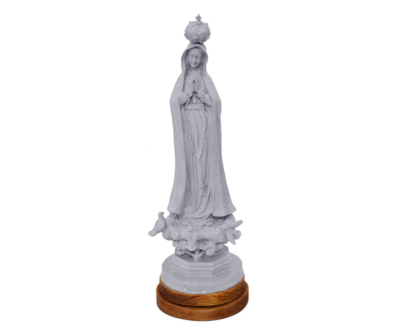 Imagem de Nossa Senhora de Fátima Cinza Claro - 12X36cm | Westwing.com.br